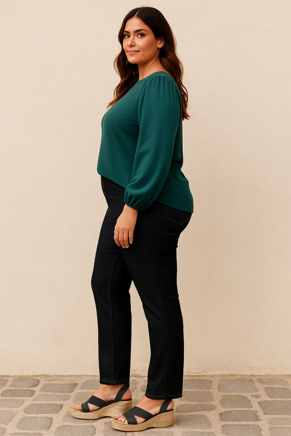 Denim Pant without Zipper - TOPGIRL