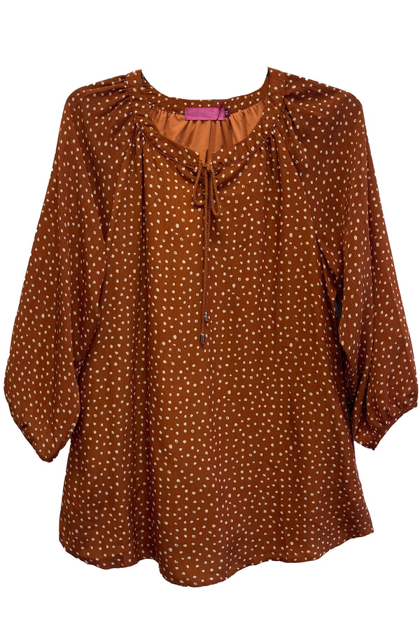 Axelia Polka Blouse - TOPGIRL