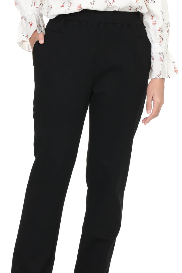 New Pant without Zipper (Thicker Material)- Black - TOPGIRL
