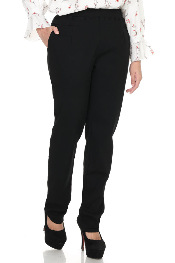 New Pant without Zipper (Thicker Material)- Black - TOPGIRL