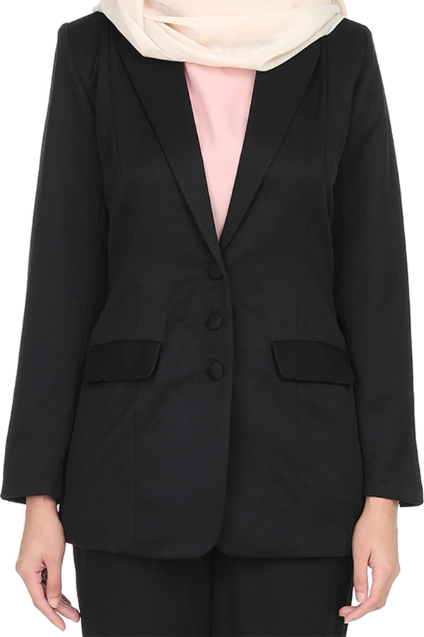 Structured Blazer - Black - TOPGIRL