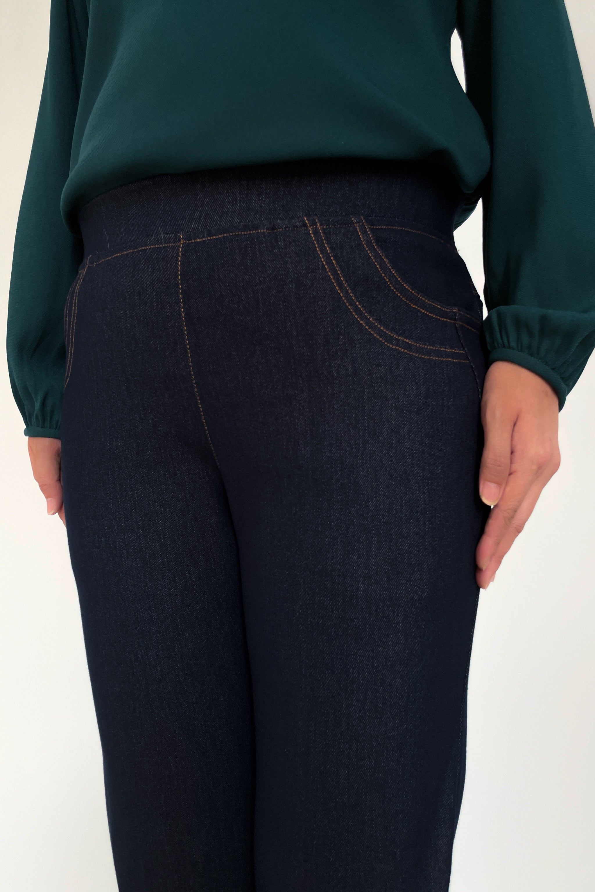 Denim Pant without Zipper - TOPGIRL