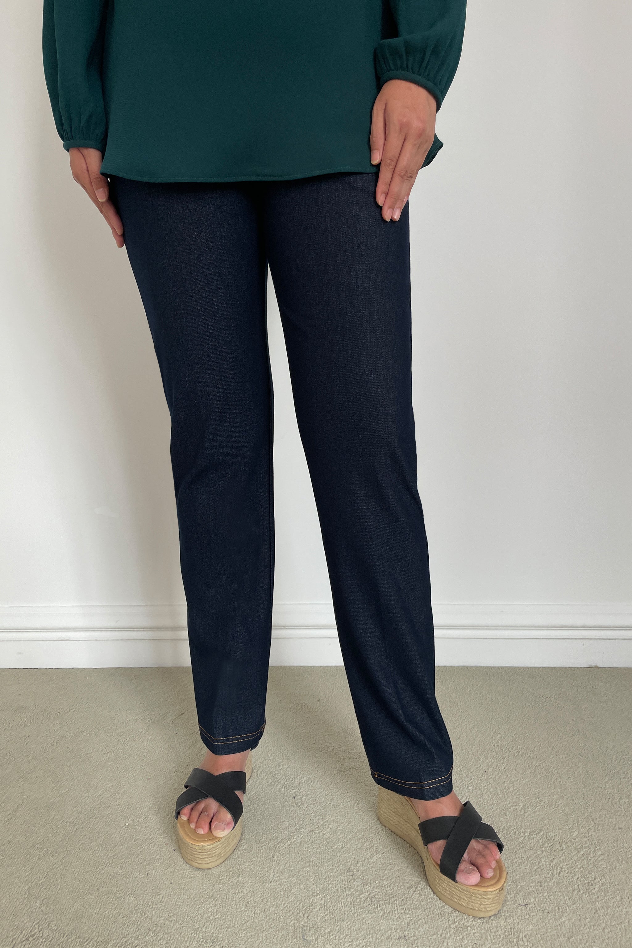 Denim Pant without Zipper - TOPGIRL