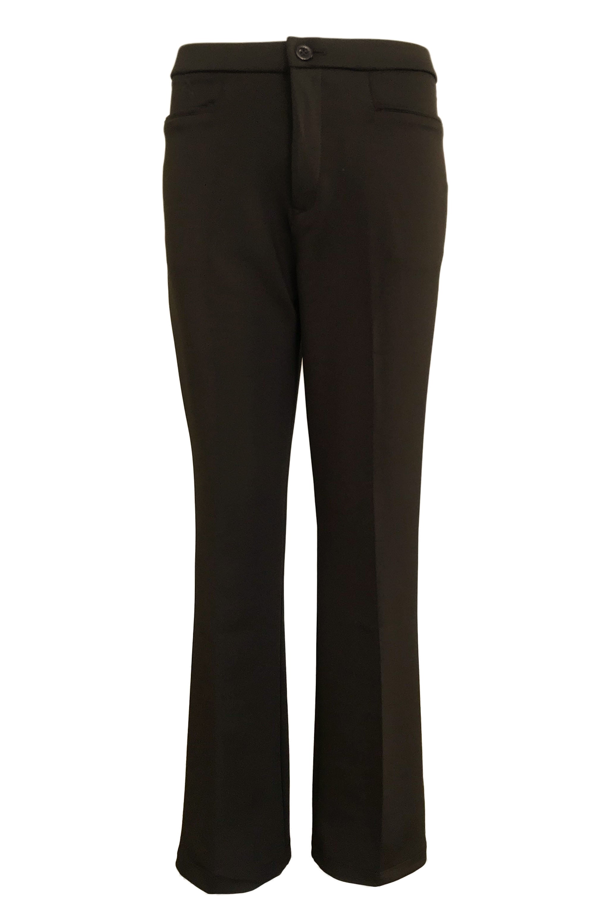 Stretchable Boot Cut Office Pants - Brown - TOPGIRL