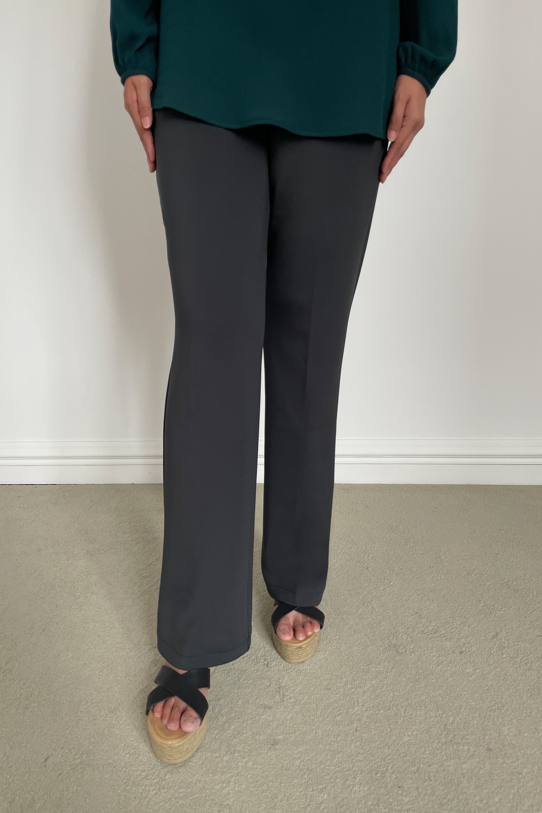 Stretchable Boot Cut Office Pants - Purple - TOPGIRL