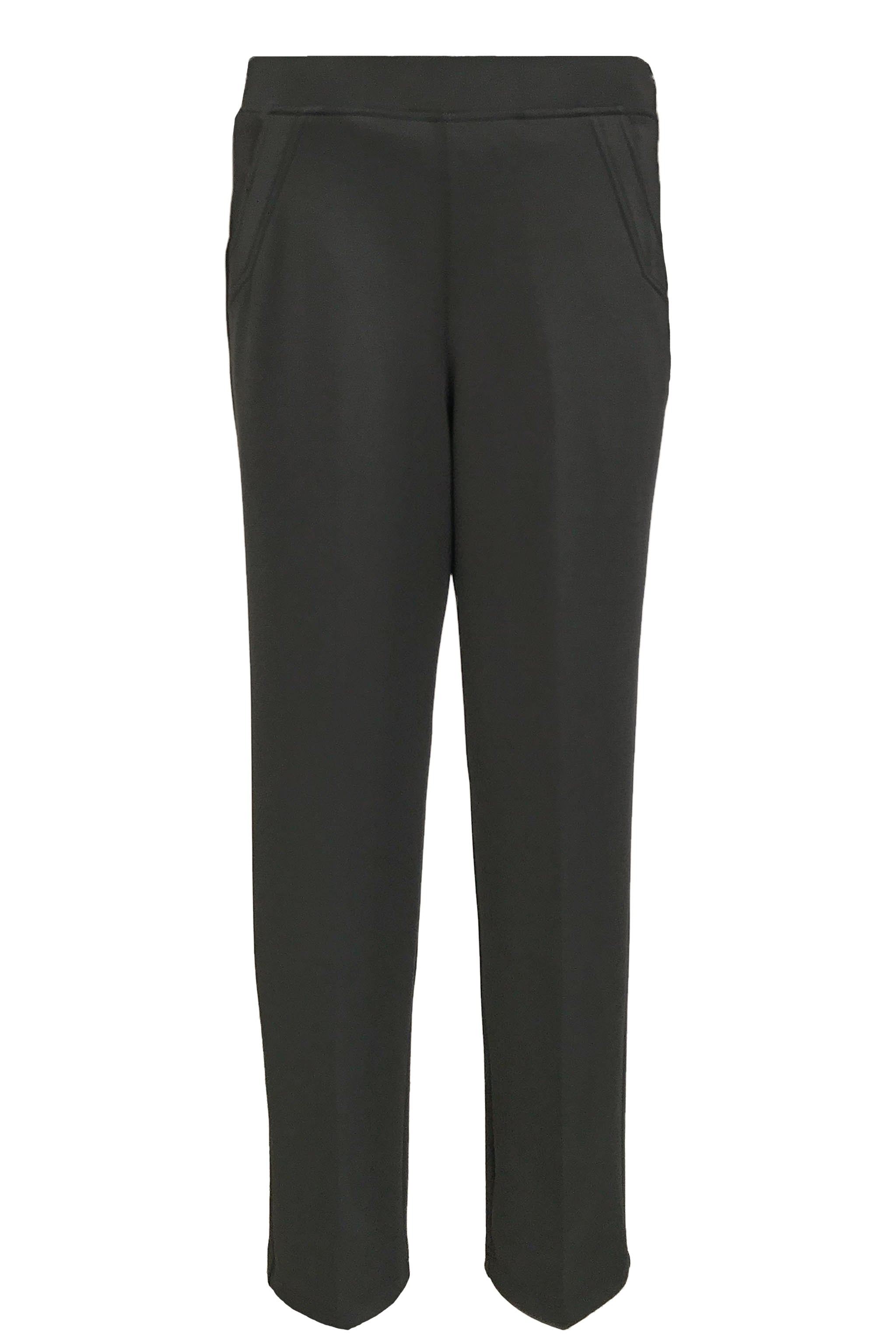 Stretchable Office Pants without Zipper - Grey - TOPGIRL