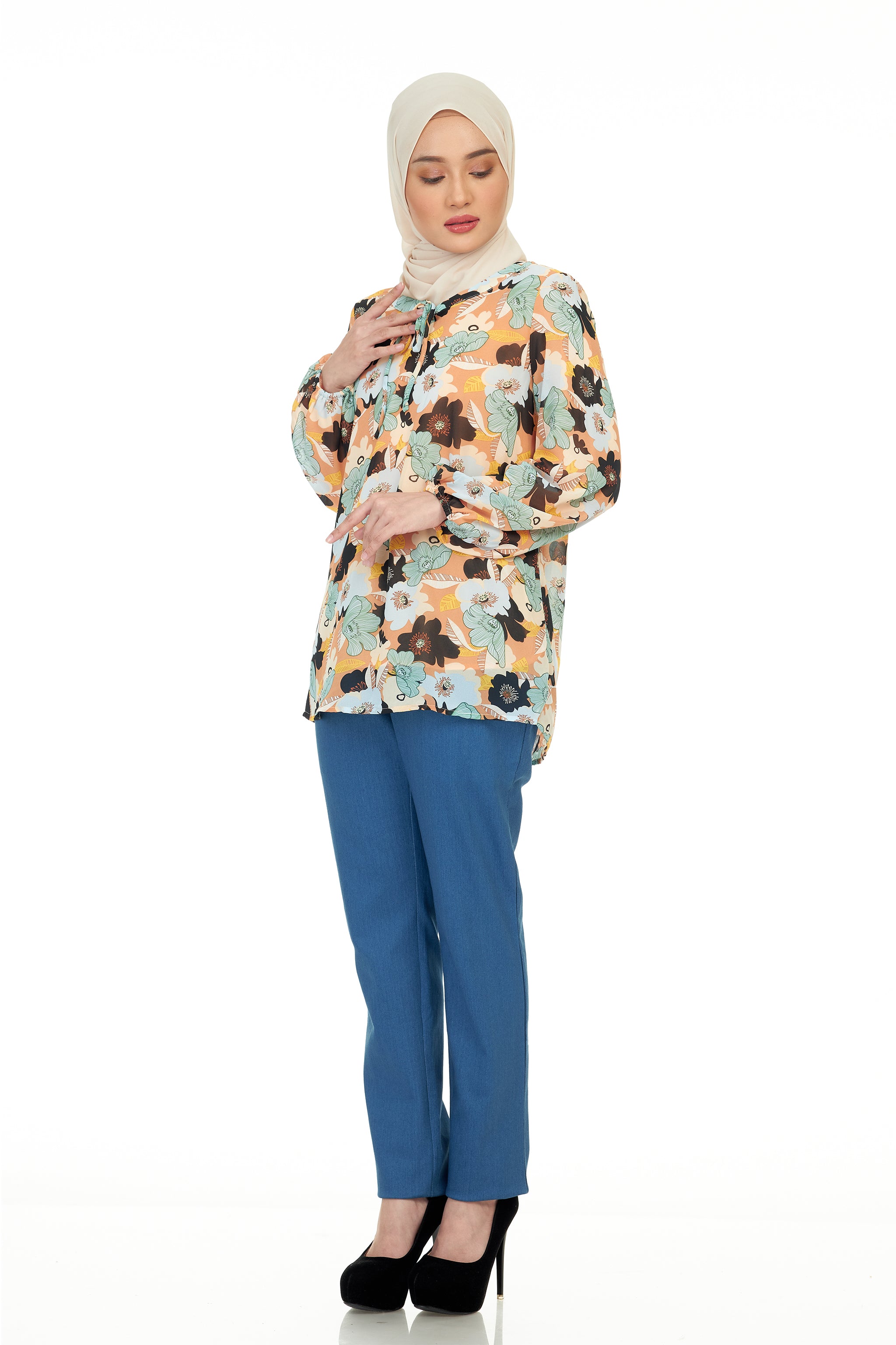 Cotton Denim Pant without Zipper - TOPGIRL