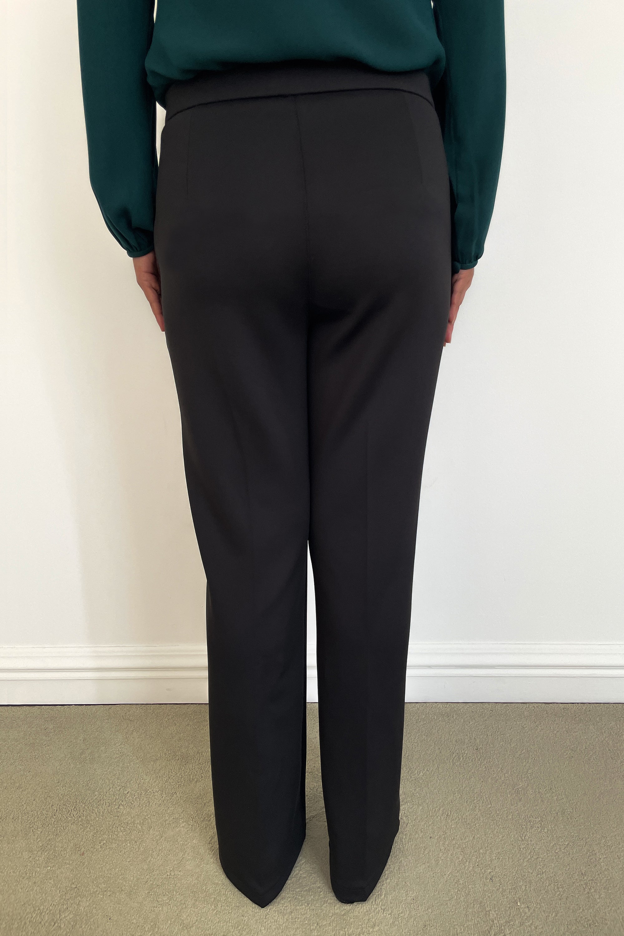 Stretchable Boot Cut Office Pants - Black - TOPGIRL